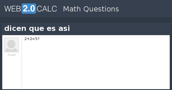 Ver pregunta - dicen que es asi